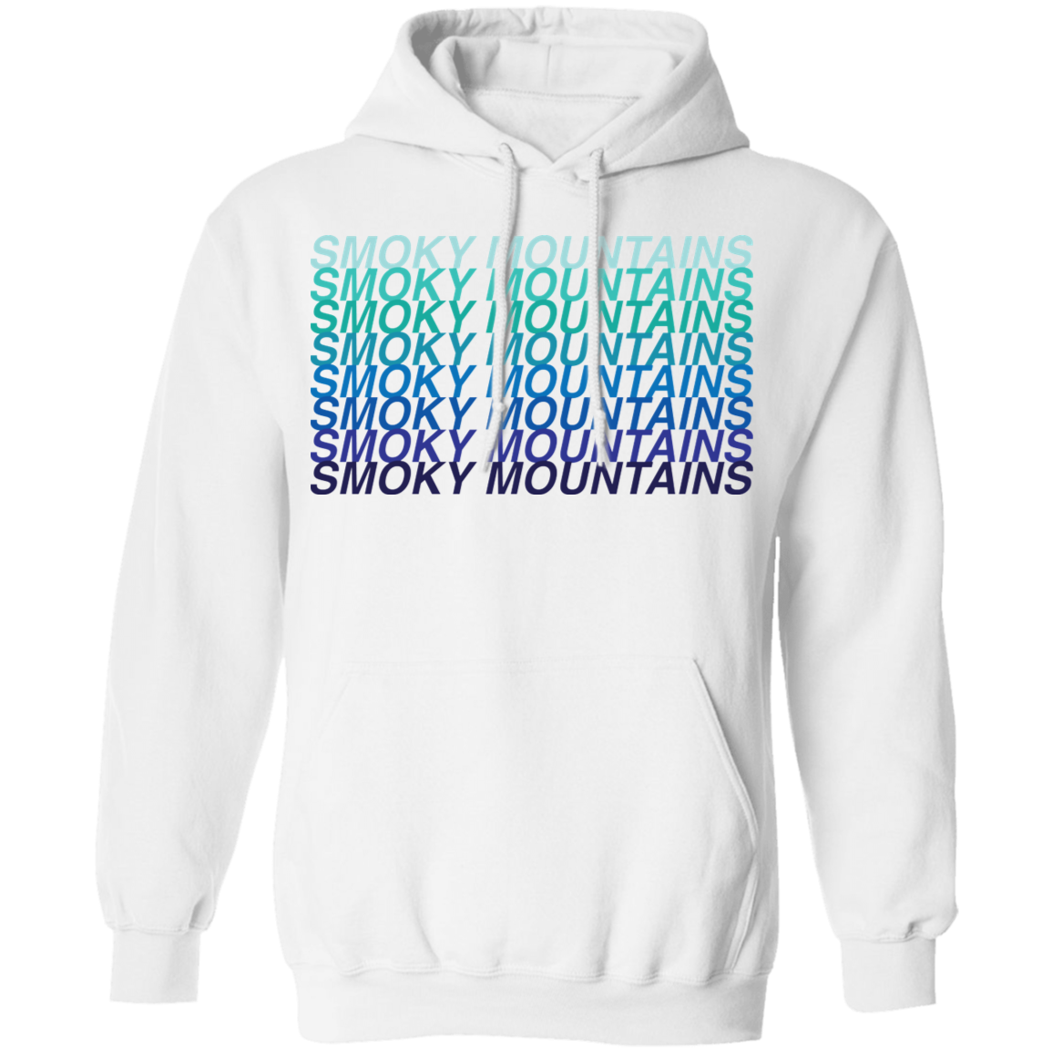 Smoky Mountains Blue Ombre - Pullover Hoodie – Smoky Mountain Shop